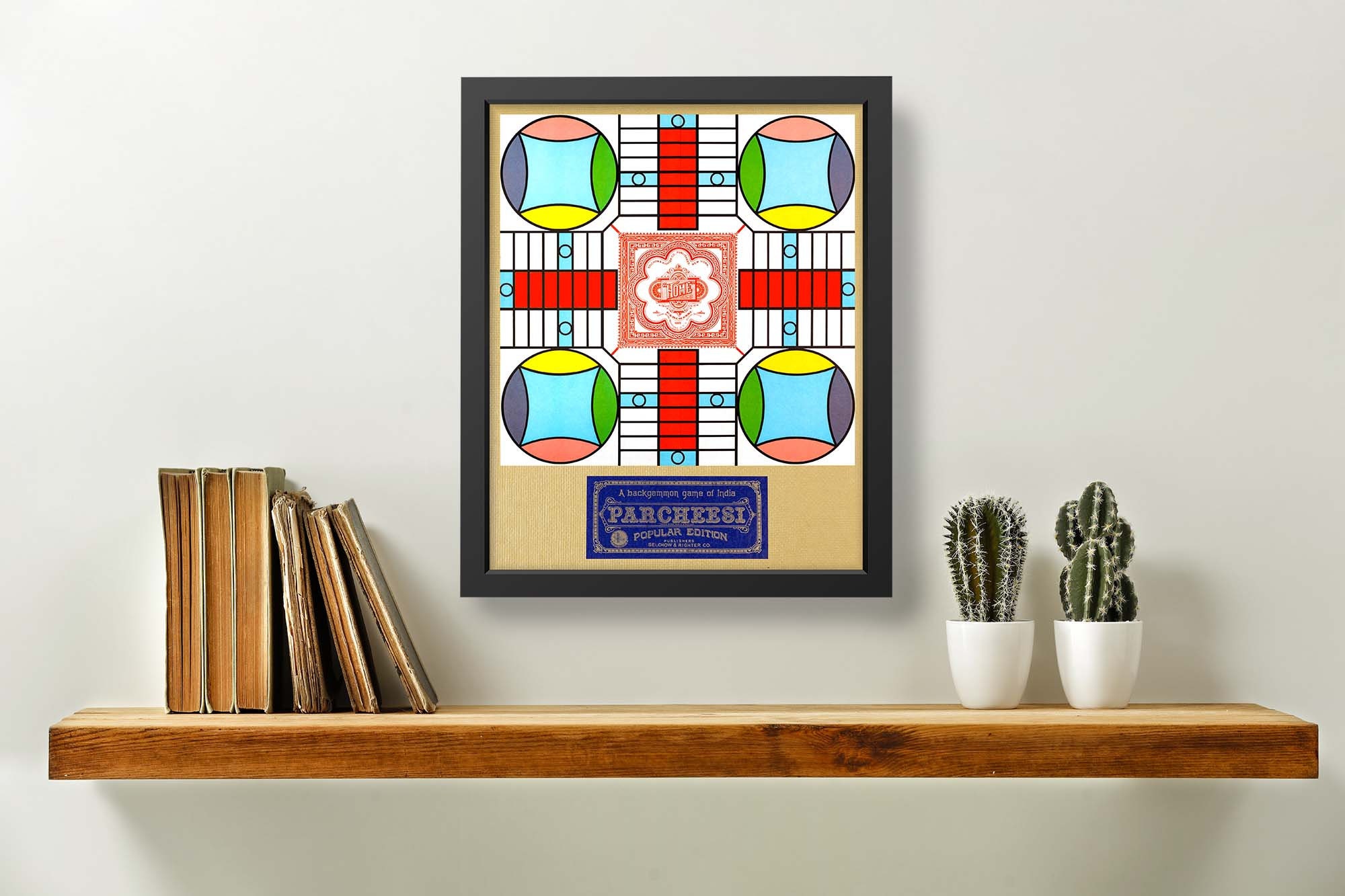 Printable Parcheesi Game Board Art: Retro Game Room Decor (digital ...