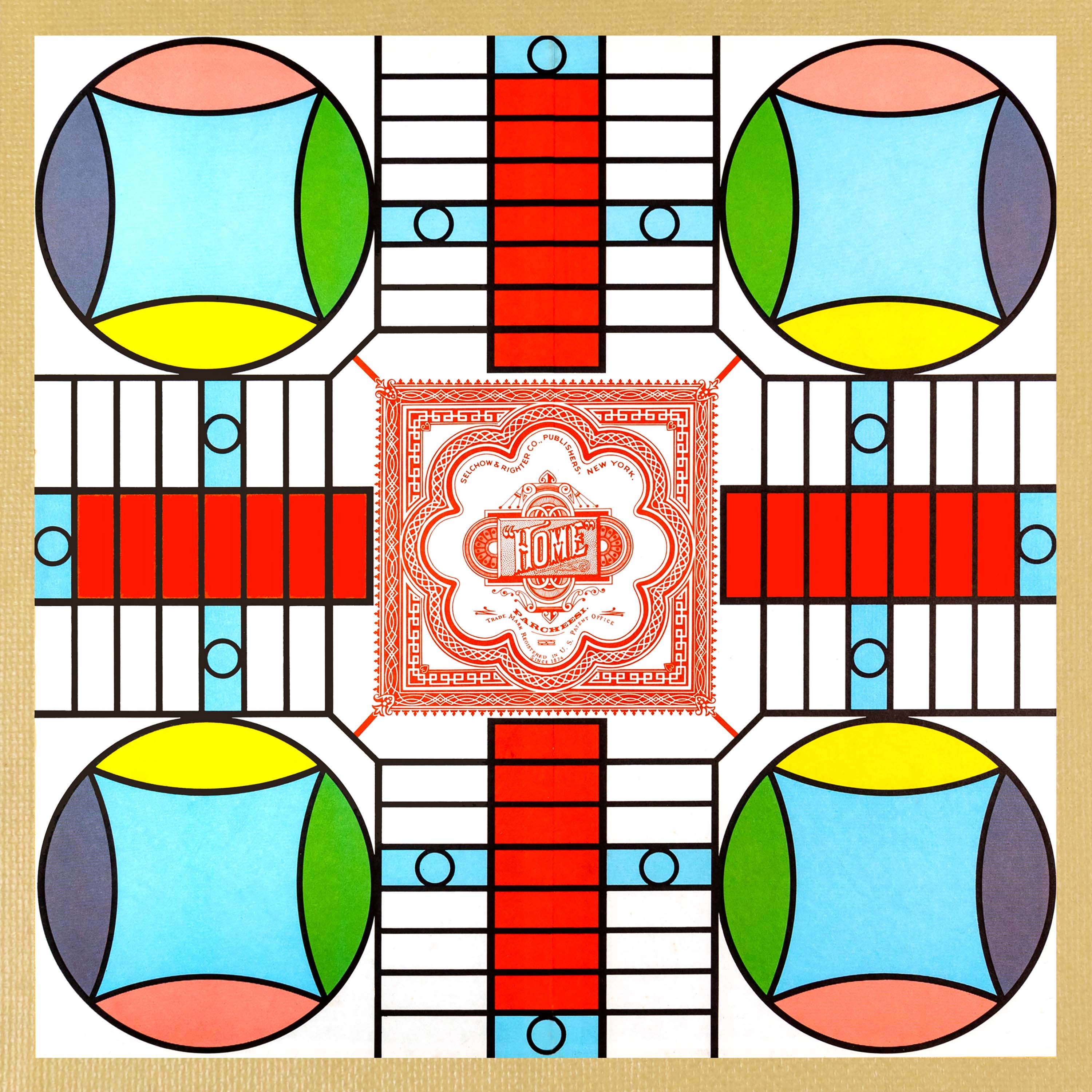 Printable Parcheesi Game Board Art: Retro Game Room Decor (digital ...