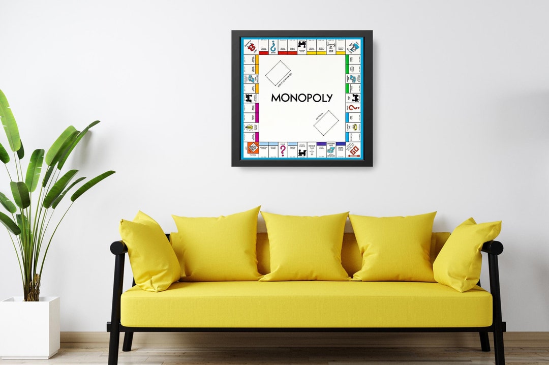 PRINTABLE Monopoly Board Game, DIGITAL ART for Game Room, Playroom ...