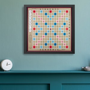 PRINTABLE Scrabble Board Game DIGITAL ART for Game Room, Playroom ...