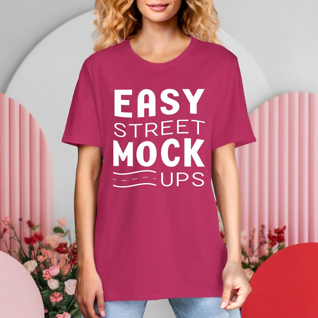 Bella Canvas 3001 Berry Tshirt Mockup | 3001 Berry T-shirt Mockup ...