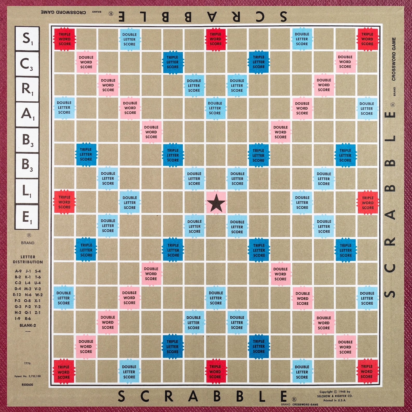 PRINTABLE Scrabble Board Game, DIGITAL ART for Game Room, Playroom ...
