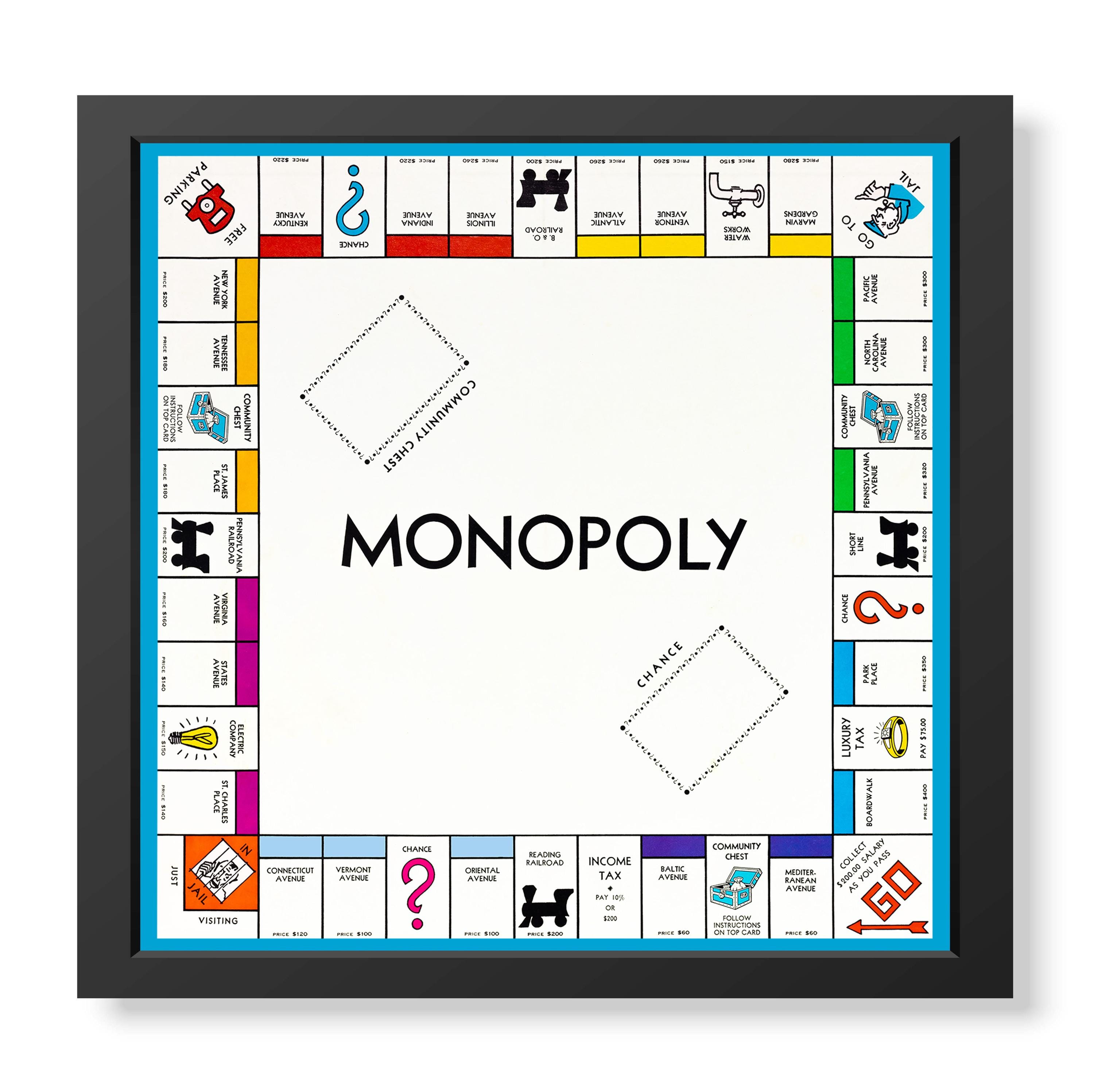 PRINTABLE Monopoly Board Game, DIGITAL ART for Game Room, Playroom ...