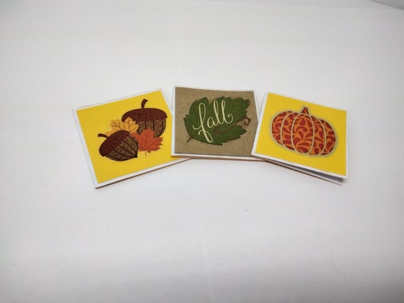 Fall Gift Tags/mini Cards | Etsy