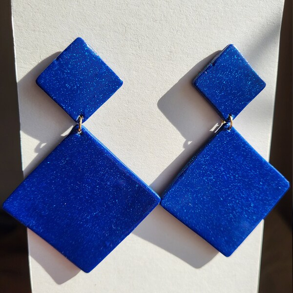 Rhombus Earrings - Etsy