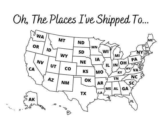 Sales Map Small Business Sales Sales Tracker Etsy Sales - Etsy