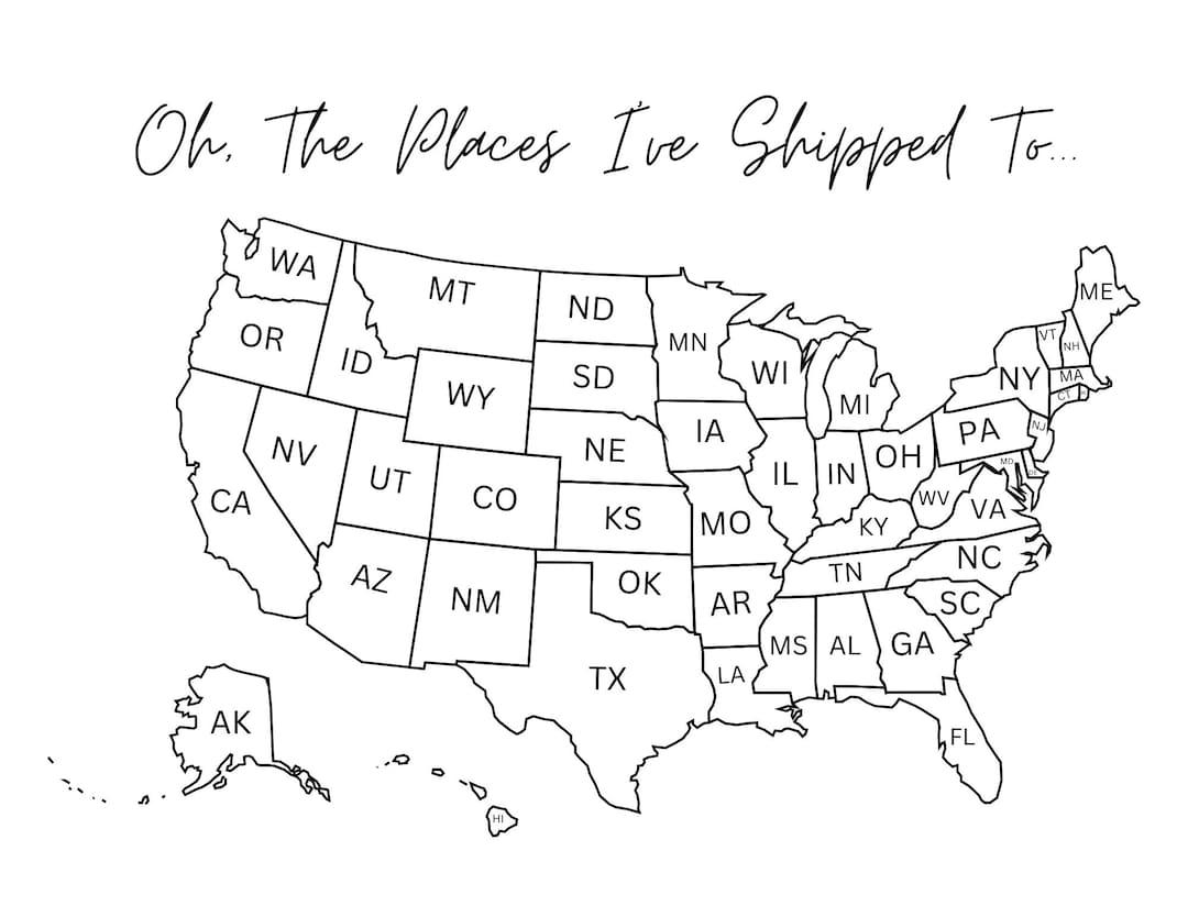 Small Business Sales Tracker Map (digital Download) - Etsy