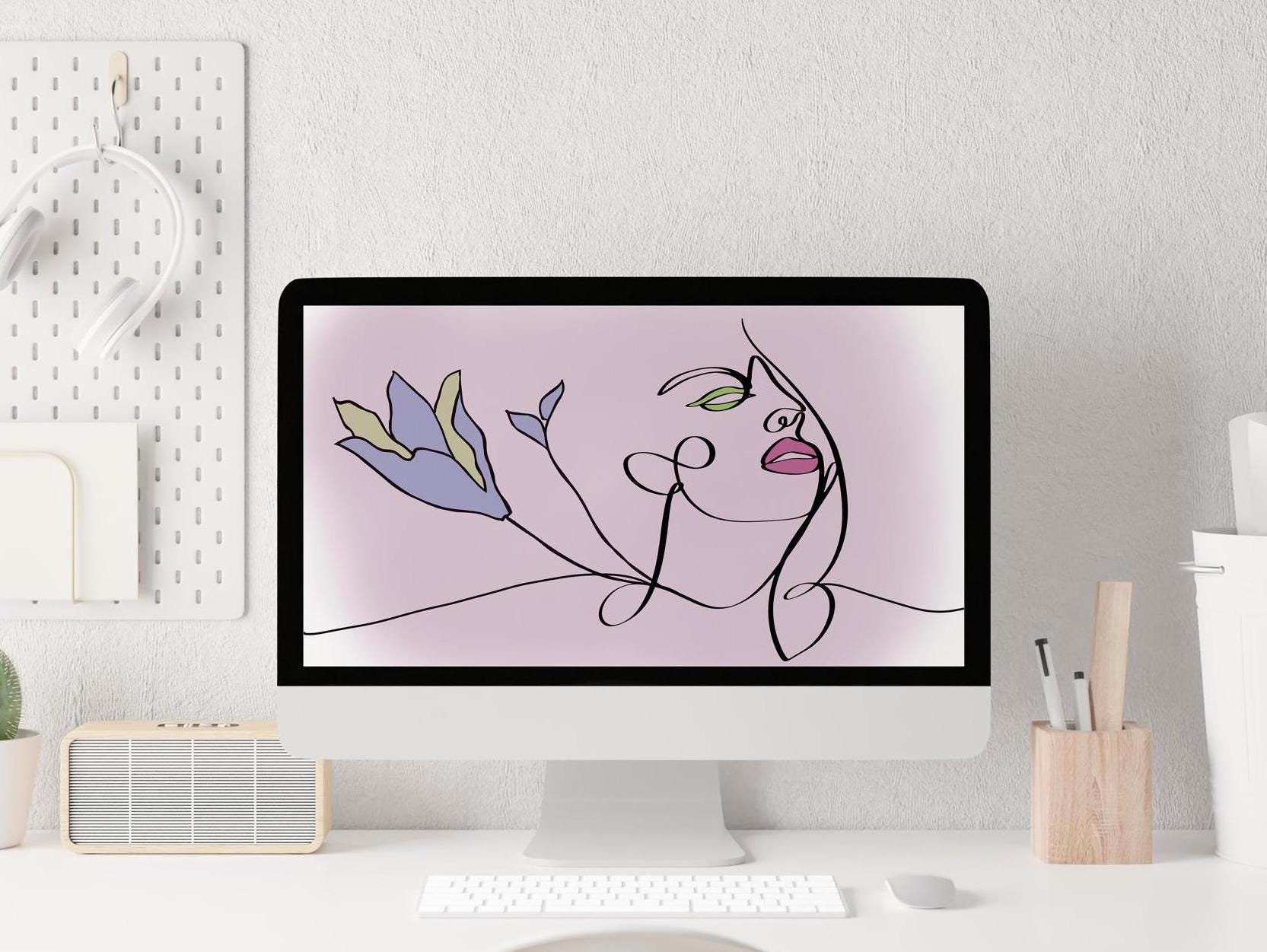 HD Desktop Wallpaper | Background Image for Ios and Windows | Line Art ...