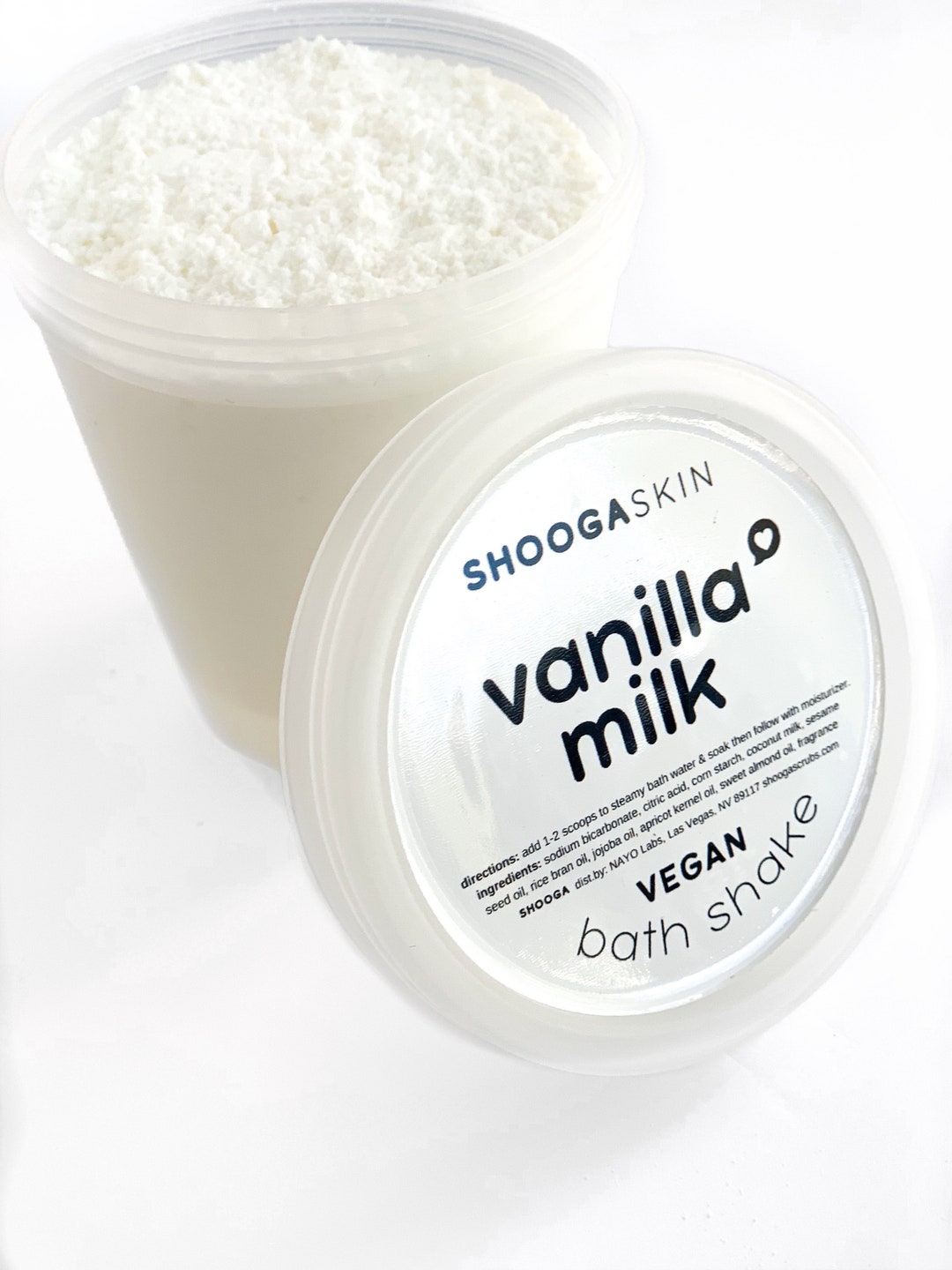 VANILLA MILK Vegan Bath Shake | Fizzy Milk Bath Powder | Soothing Bath ...