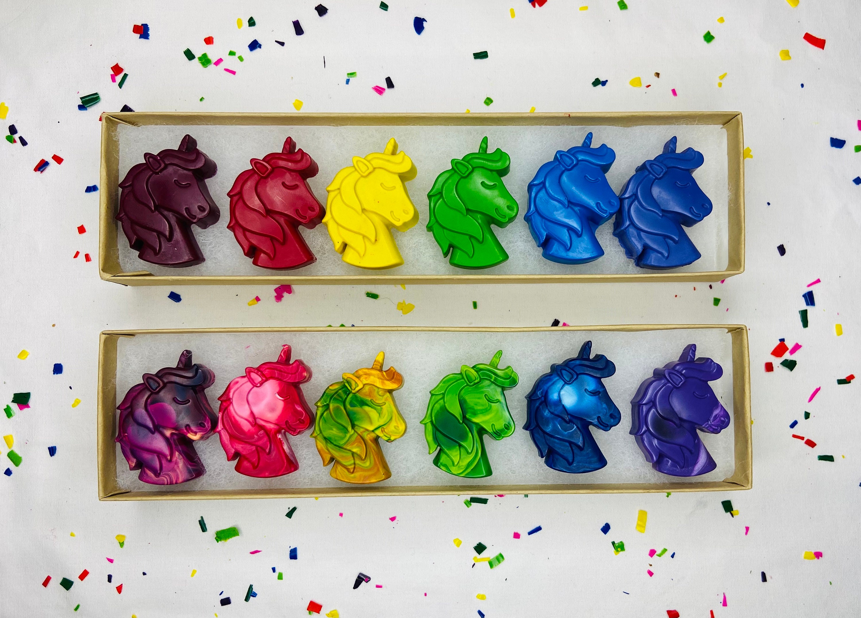 Unicorn Crayons Kids Crayons Crayon Gift Set Handmade Toy - Etsy