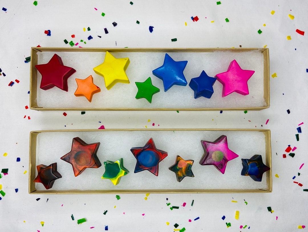 Star Shaped Crayons, Kids Crayons, Crayon Gift Set, Handmade Toy - Etsy