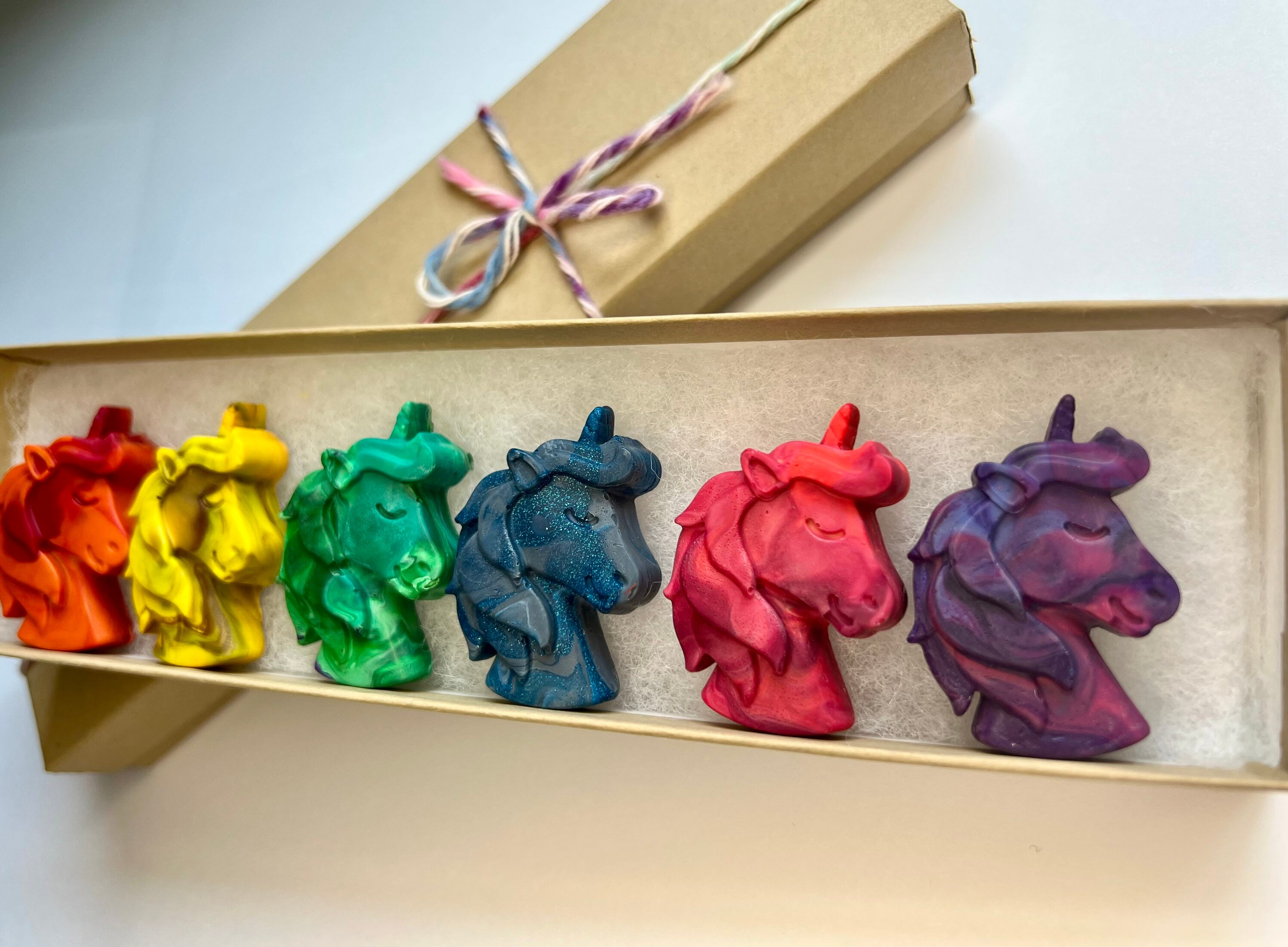 Unicorn Crayons Kids Crayons Crayon Gift Set Handmade Toy - Etsy