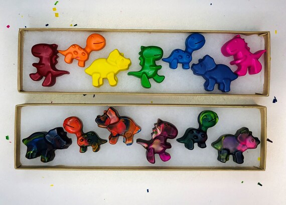 Dinosaur Crayons Kids Crayons Crayon Gift Set Handmade Toy | Etsy