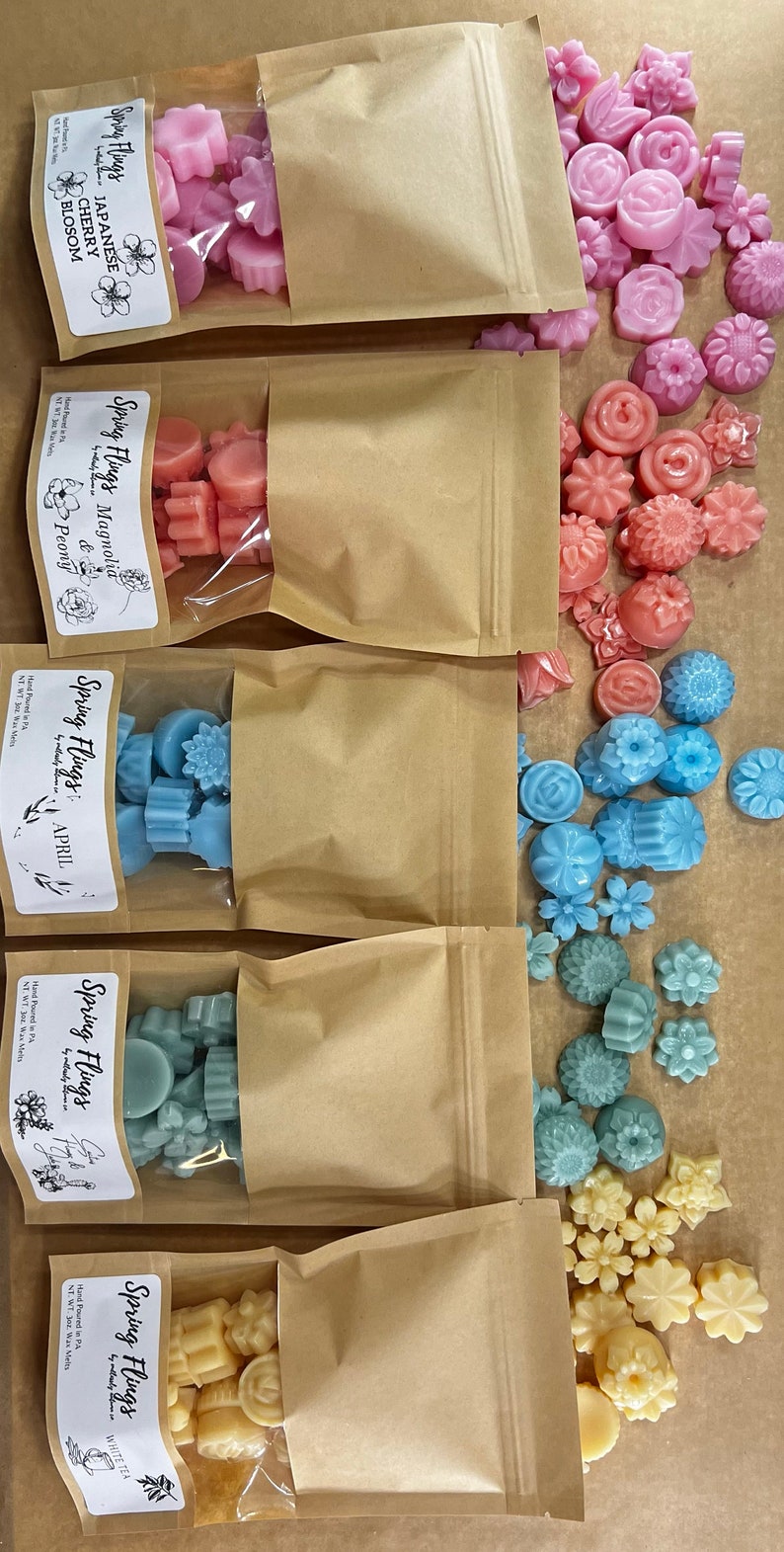 Spring Scented Assorted Flower Shaped Wax Melts| Choose From 5 ...