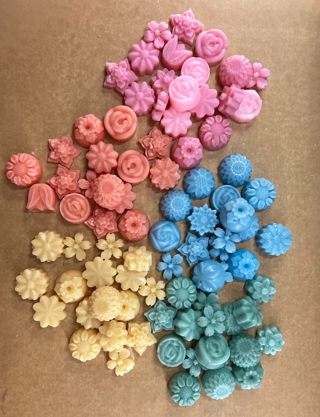 Spring Scented Assorted Flower Shaped Wax Melts| Choose From 5 ...