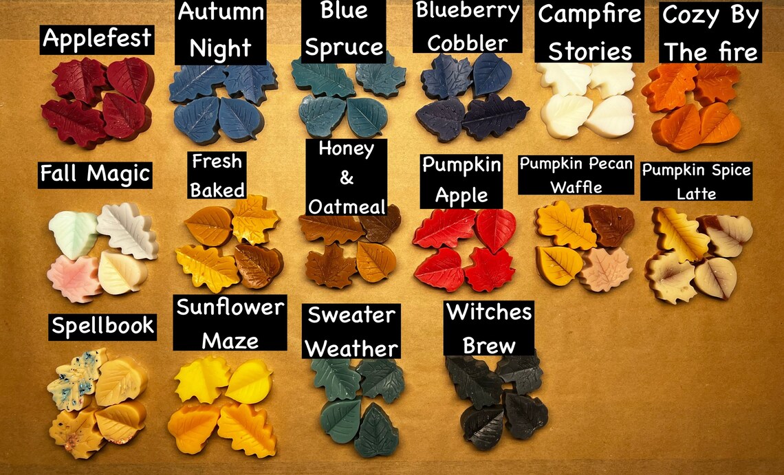 Wax Melt Sample Packs| Autumn Leaves Shaped Fall Scented Wax Melts ...