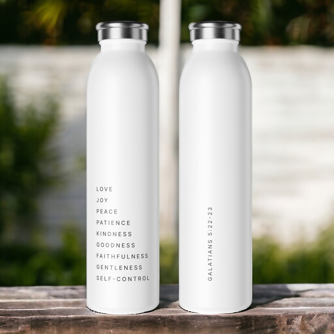 Christian Fruit of the Spirit Water Bottle Love Joy Peace Patience ...