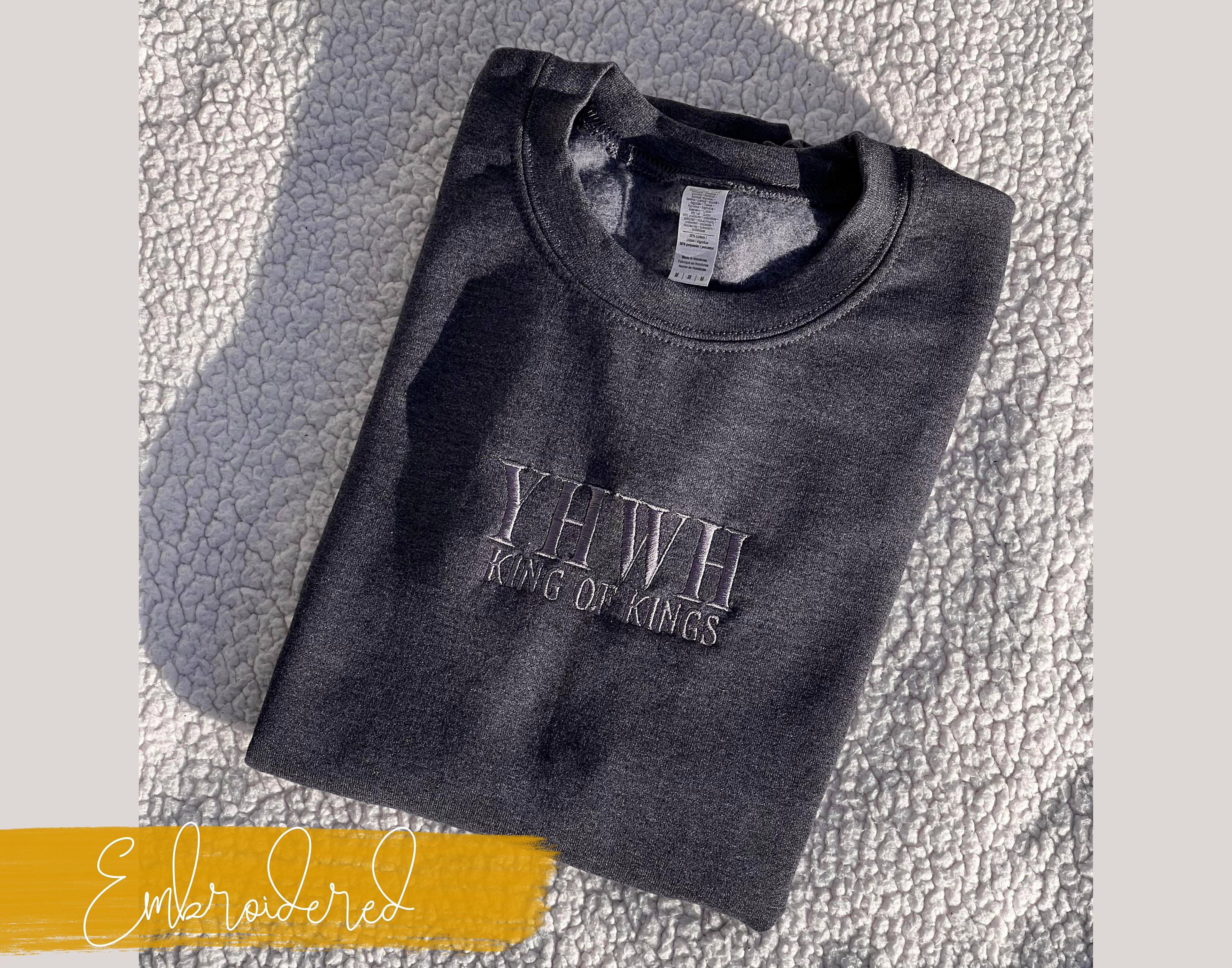 YHWH Embroidered Sweatshirt Yahweh Sweatshirt King of Kings - Etsy