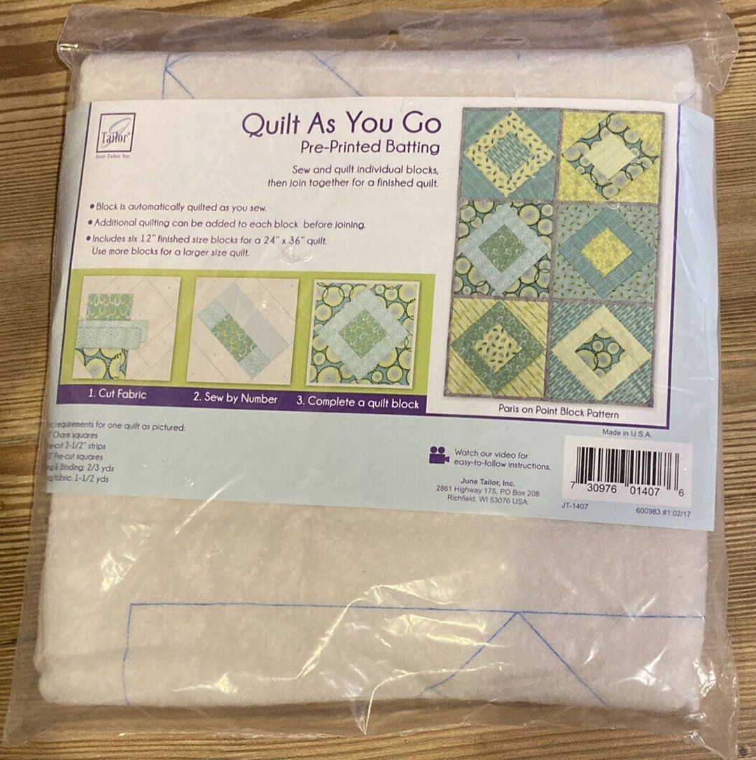 Quilt as You Go Printed Quilt Blocks on Batting-paris on Point - Etsy