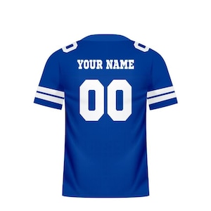 Customized Football Jersey Blue, Personalized Football Jersey, Custom ...