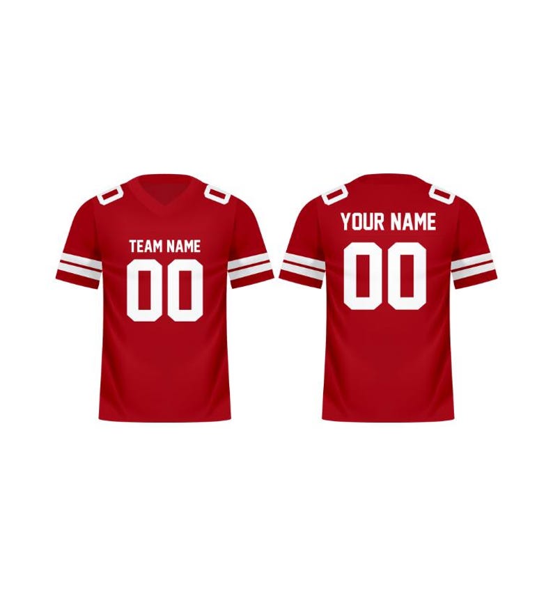 Crimson Red Football Jersey , Custom Red Football Jersey, Custom Team ...