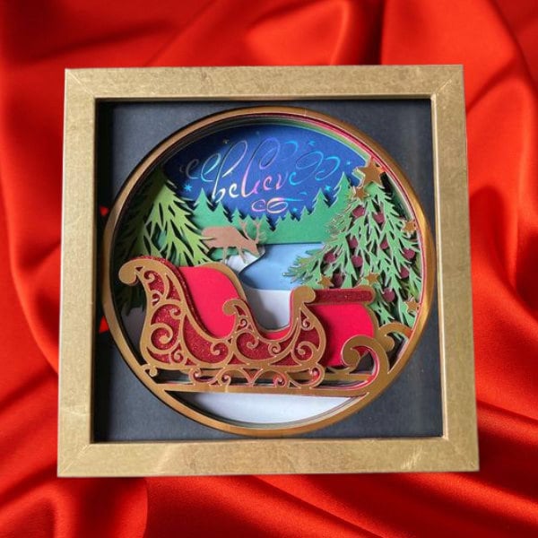 Santa Shadow Box - Etsy