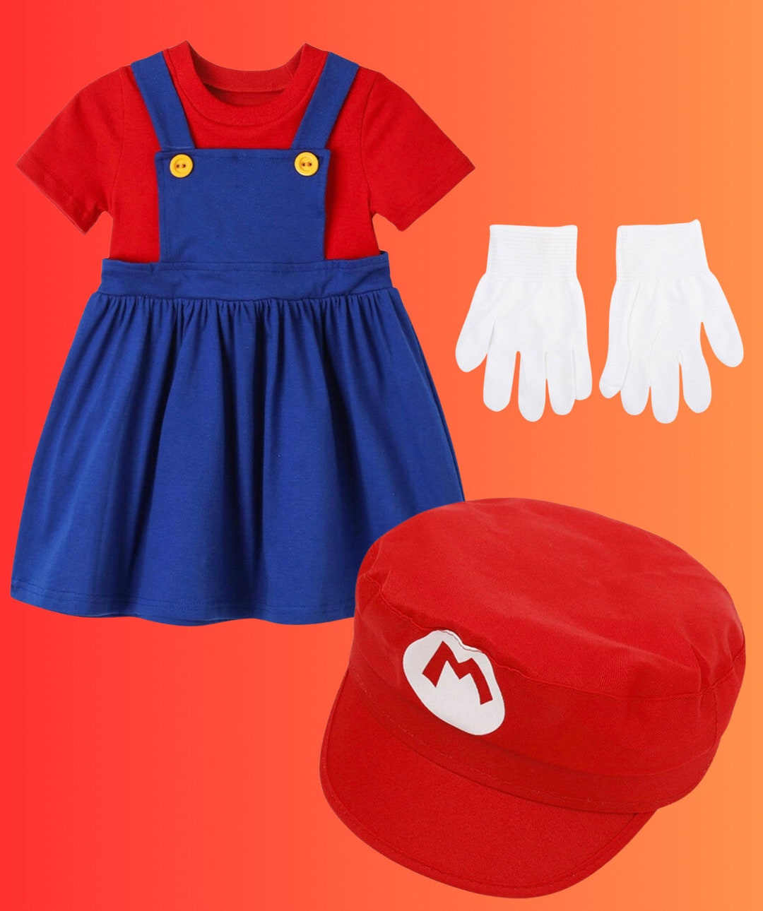 Super Mario Costume in the Super Mario Bros, Girls Birthday Dress Up ...