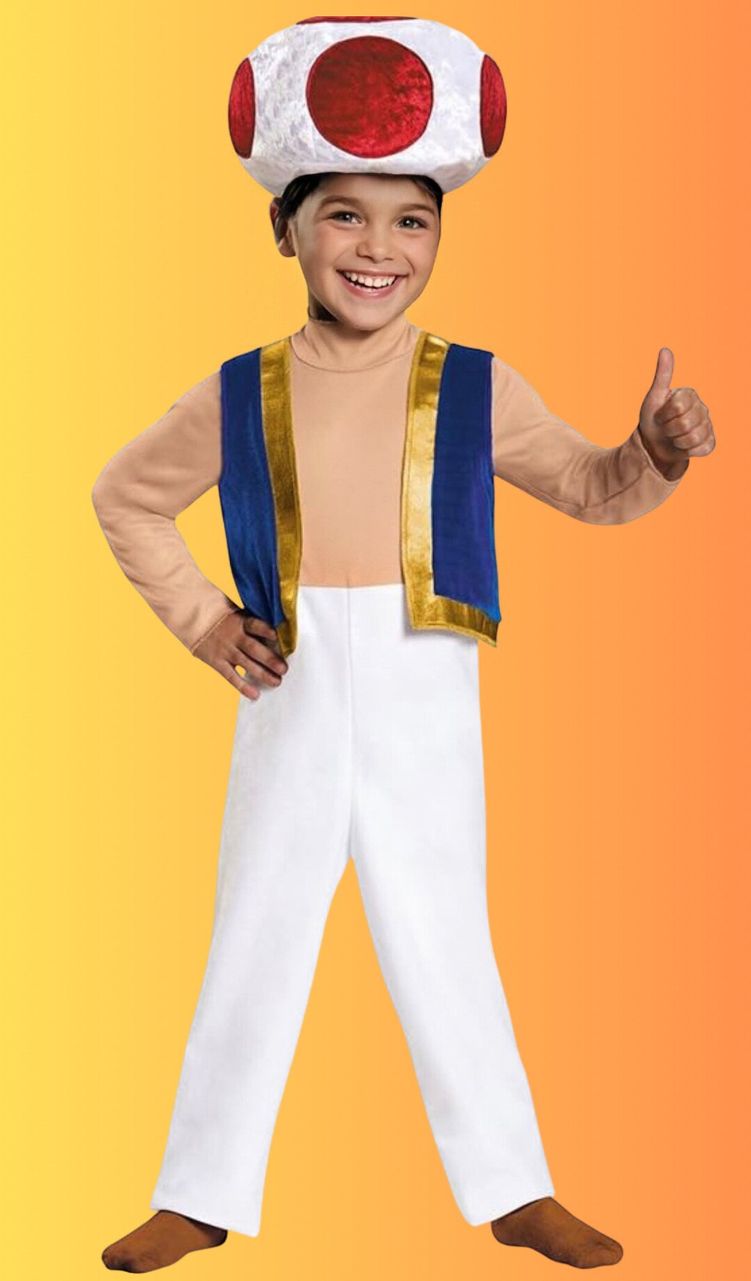 Toad Costume for Boy From Mario Bros Video Game - Etsy