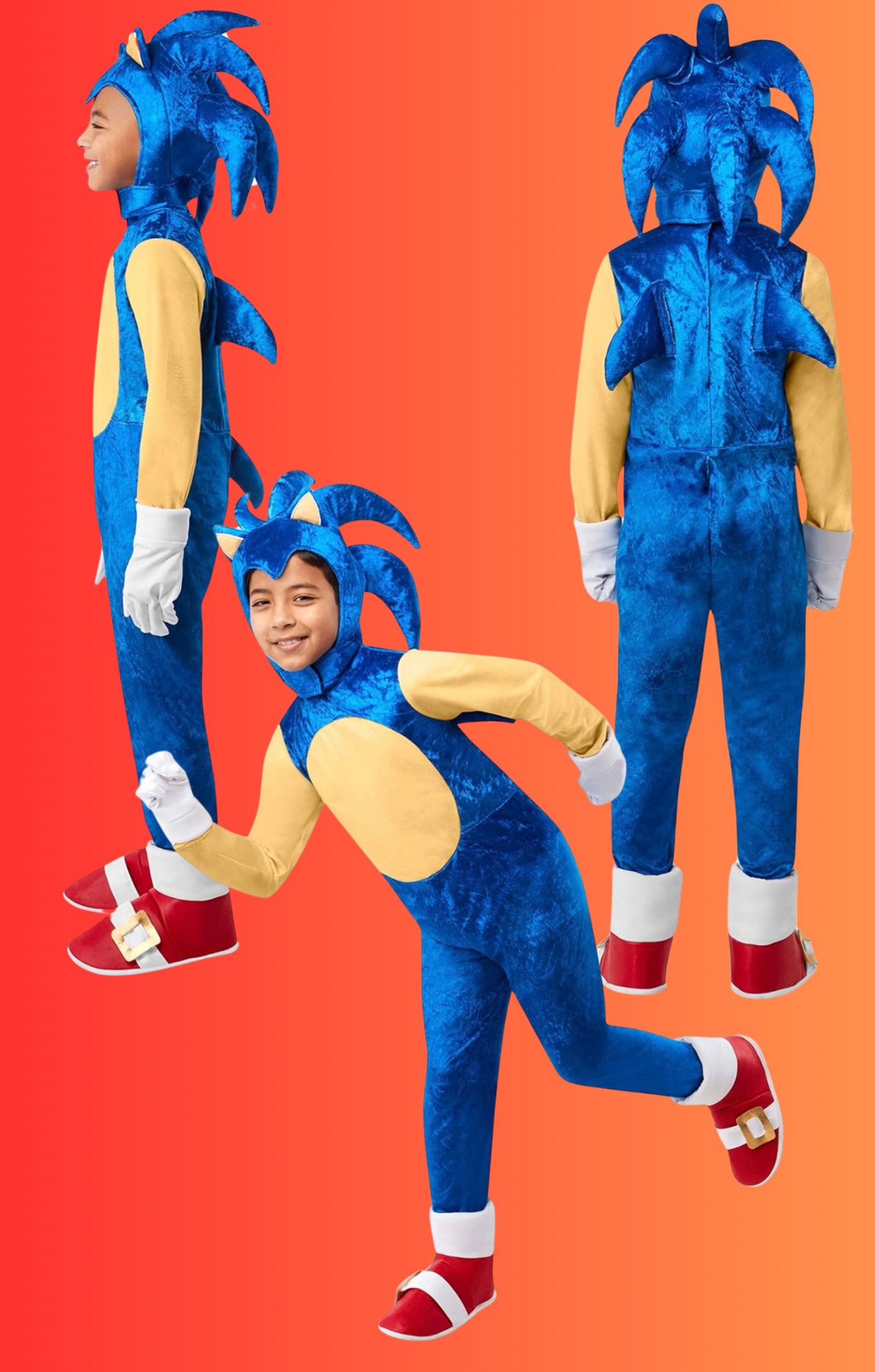 Knuckles Red Sonic Costume, Kid's Costume, Toddler's Costume, Sonic ...
