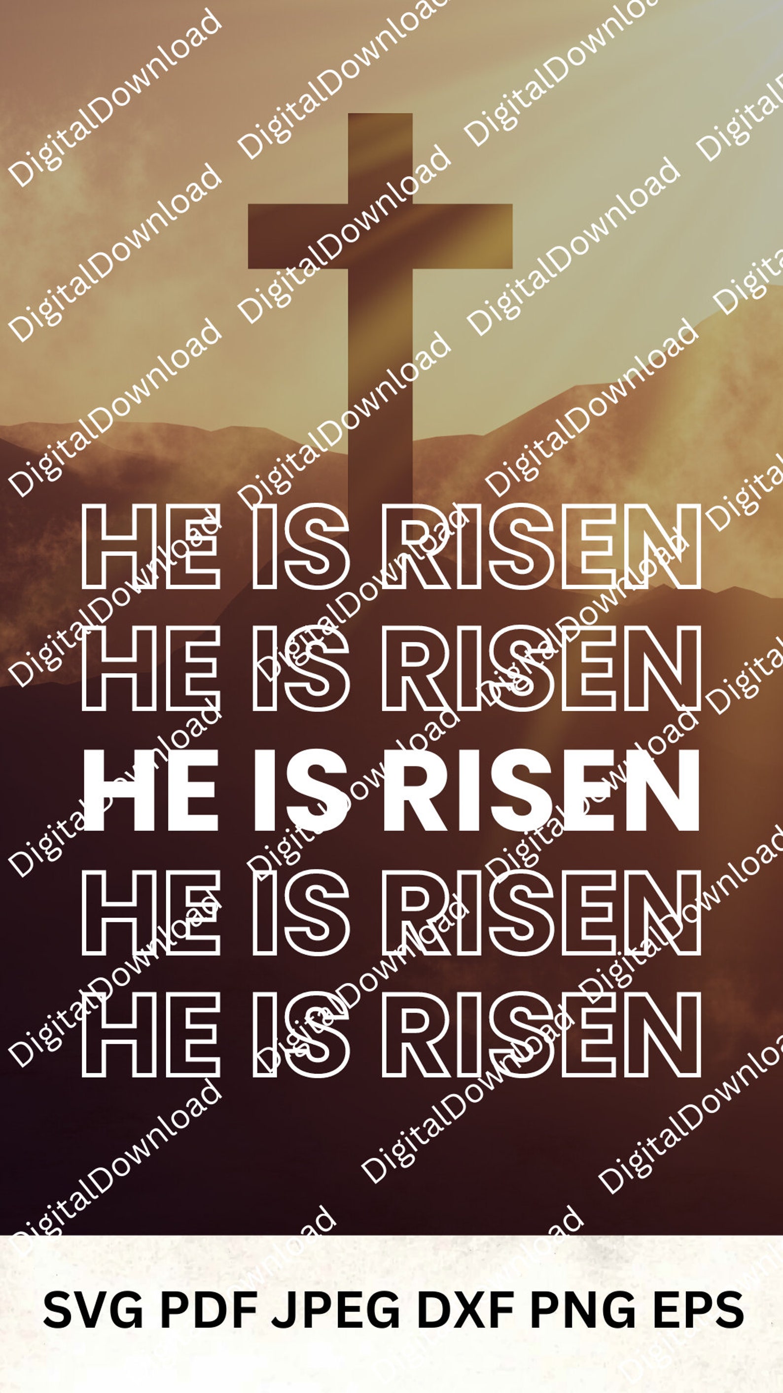 He Has Risen SVG, He is Risen SVG, Christian Svg, Jesus Easter SVG ...