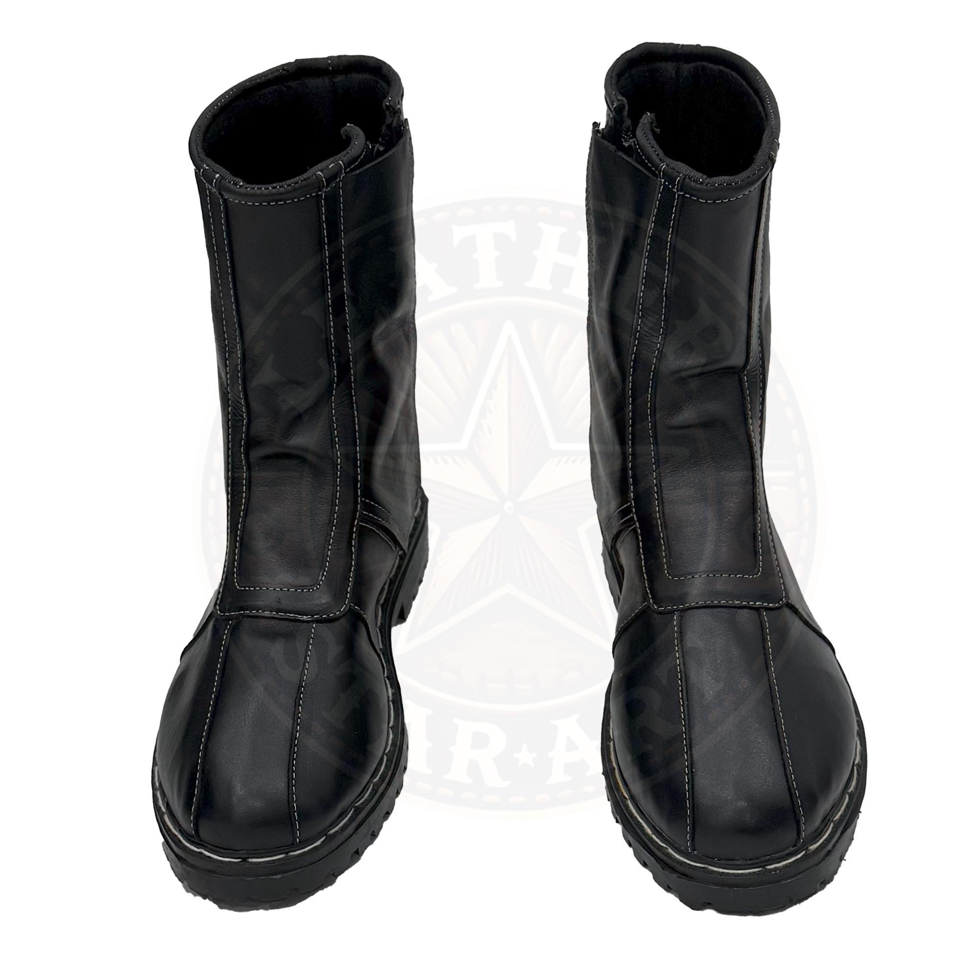 Handmade Black Leather Bounty Hunter Boots: Sci-fi Cosplay Costume - Etsy
