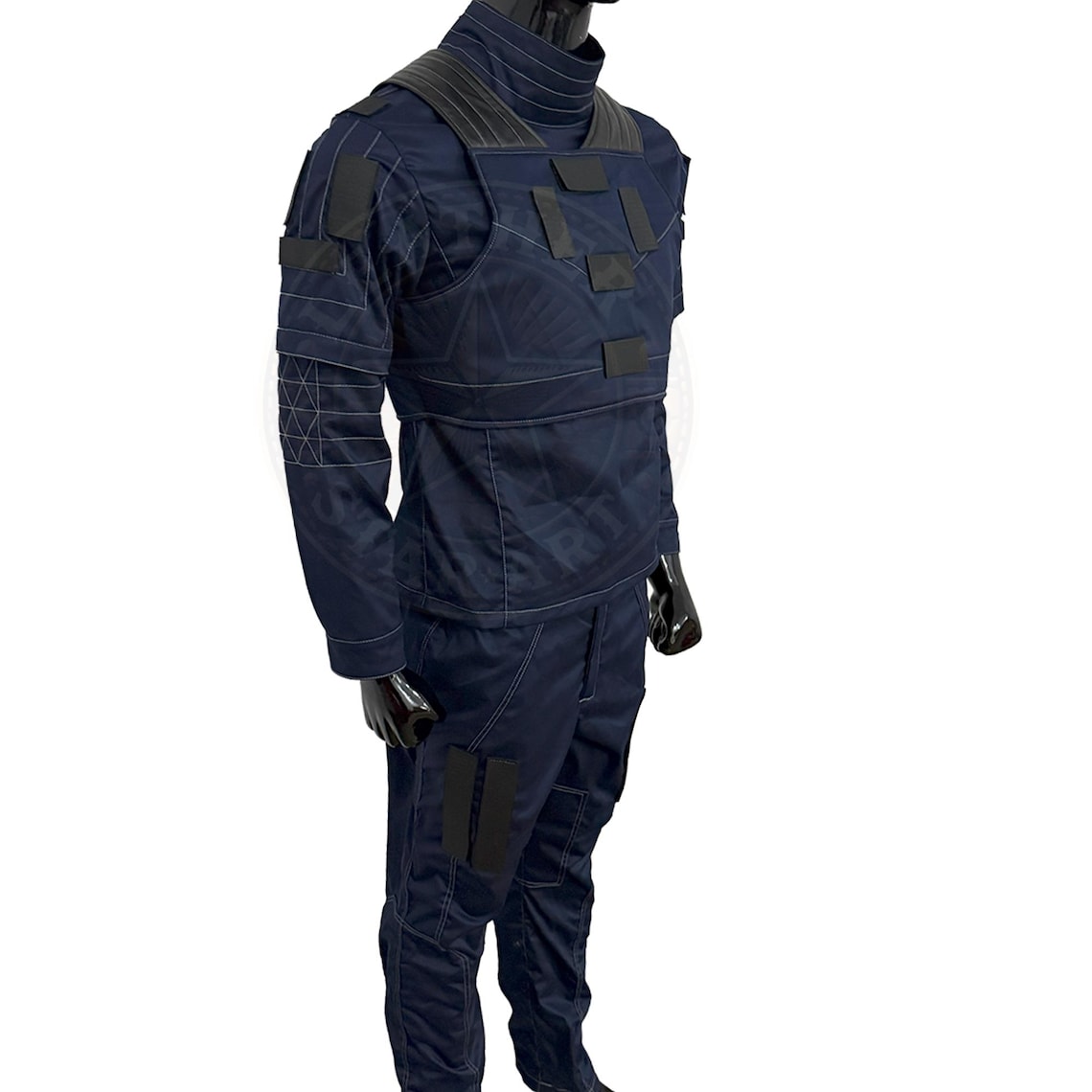 Navy Blue Cosplay Flight Suit – Custom Sci-fi Bounty Hunter Costume ...