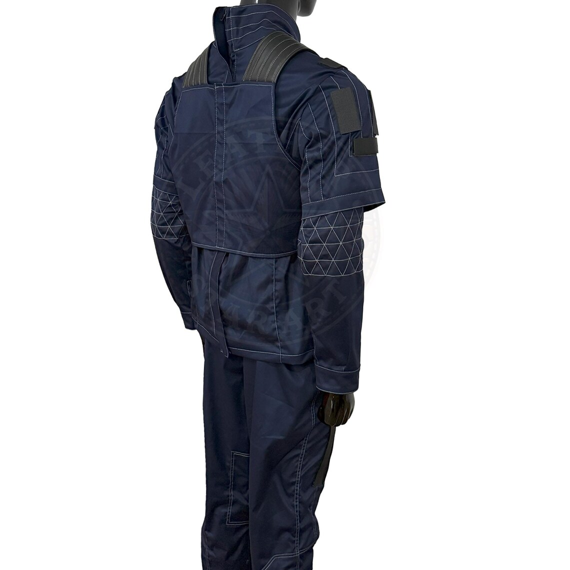 Navy Blue Cosplay Flight Suit – Custom Sci-fi Bounty Hunter Costume ...
