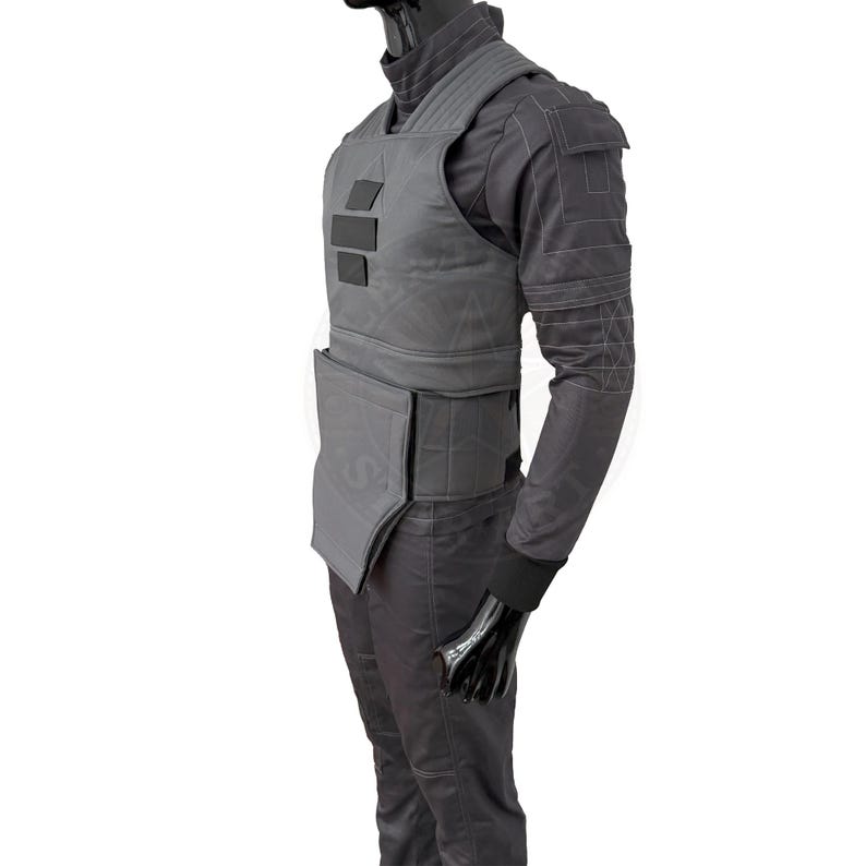 Gray Flight Suit Cosplay Set: Custom Tailored Flak Vest & Cummerbund - Etsy