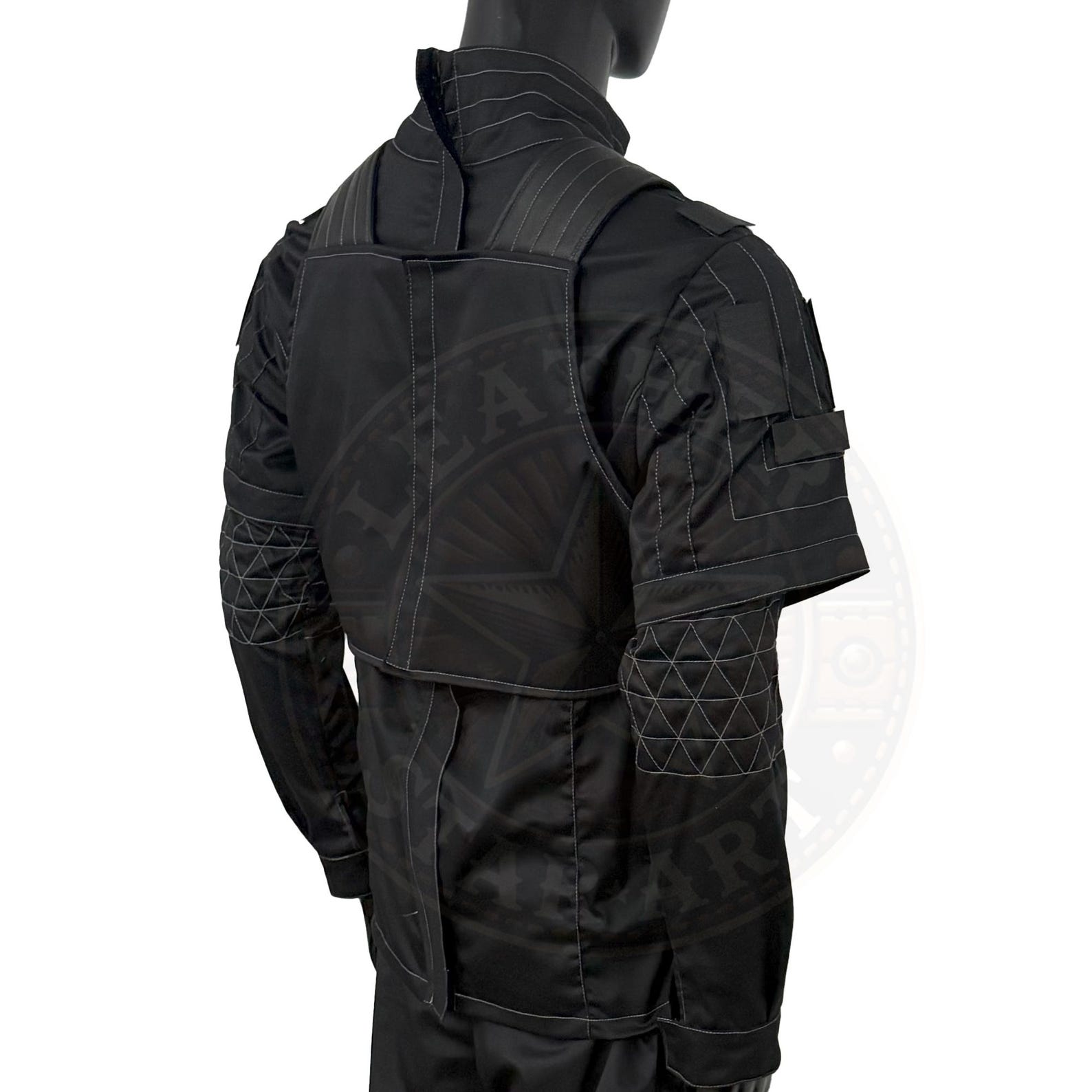 Black Flight Suit and Flak Vest Bounty Hunter Cosplay Costume 3 Piece ...