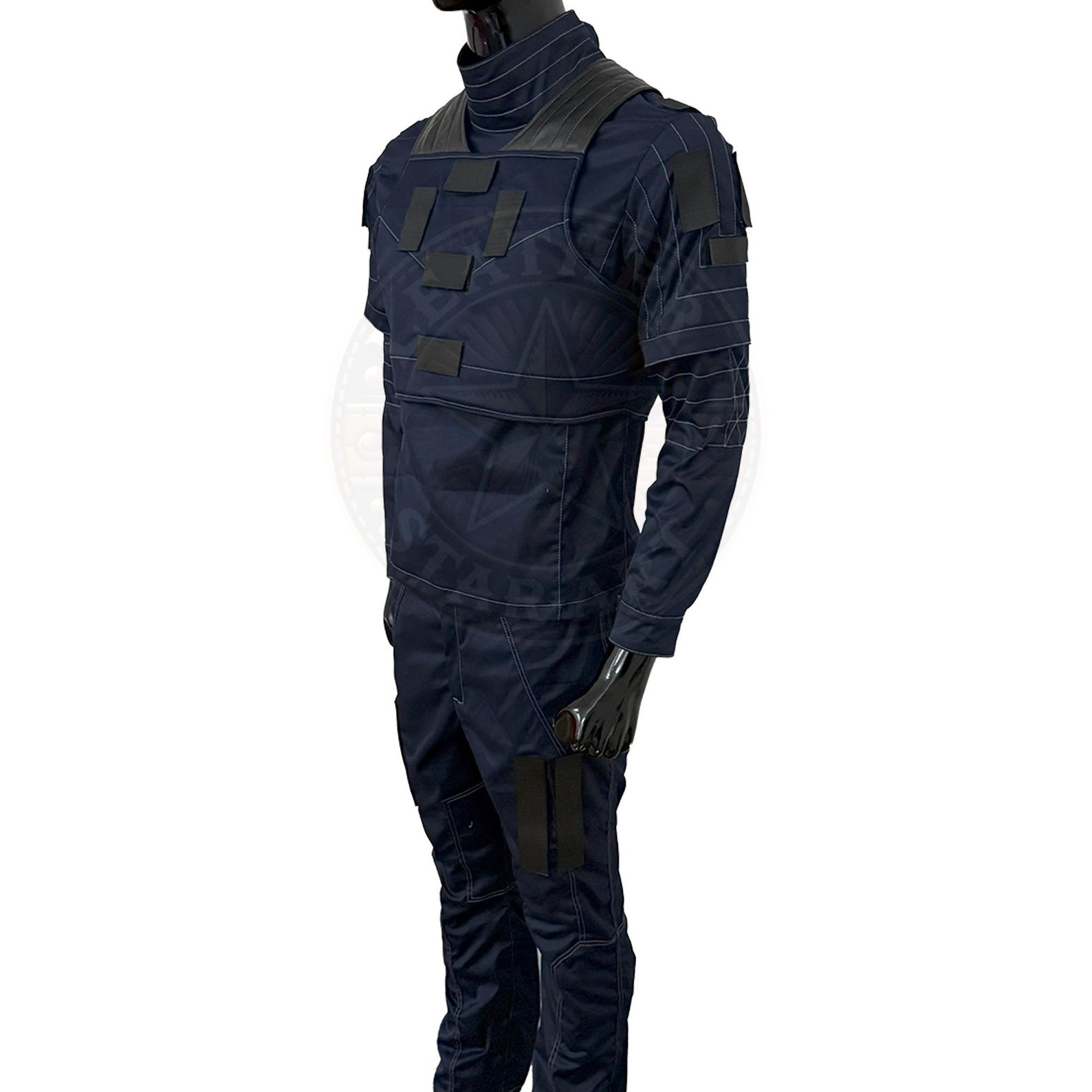 Navy Blue Cosplay Flight Suit – Custom Sci-fi Bounty Hunter Costume ...