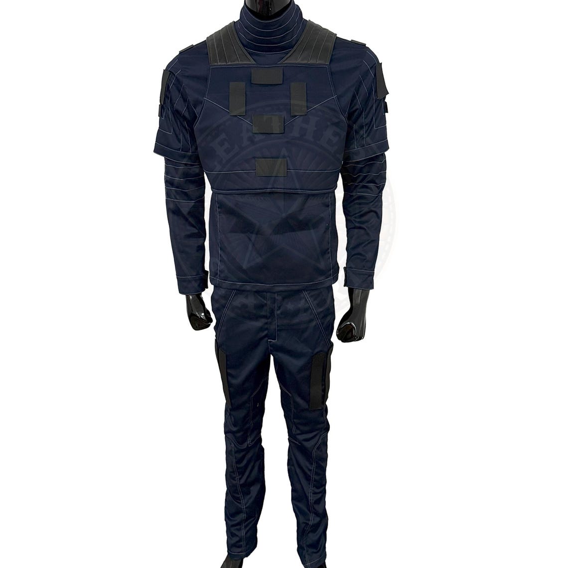 Navy Blue Cosplay Flight Suit – Custom Sci-fi Bounty Hunter Costume ...