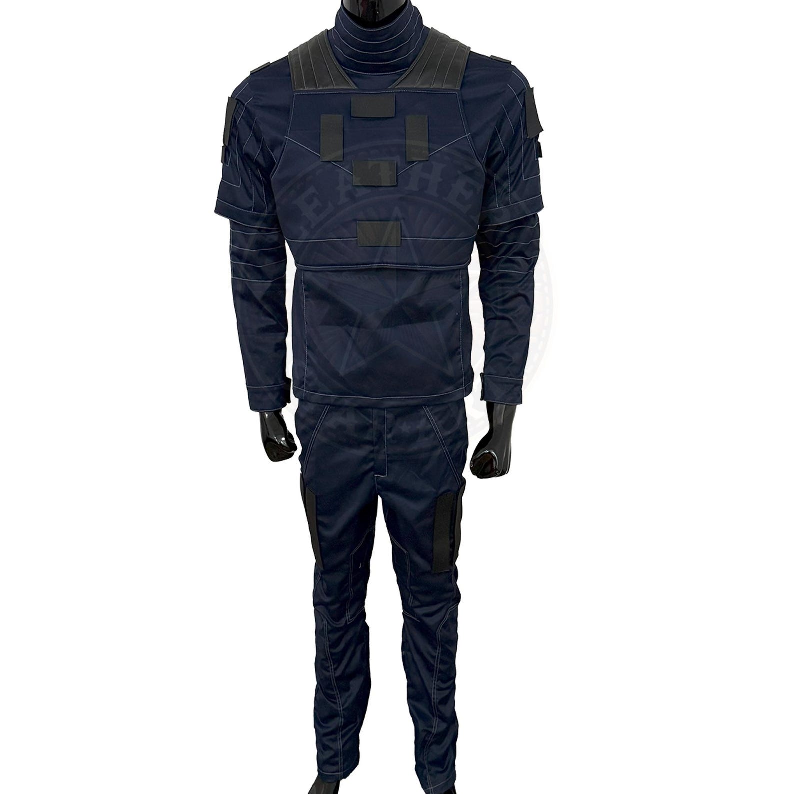 Navy Blue Cosplay Flight Suit – Custom Sci-fi Bounty Hunter Costume ...