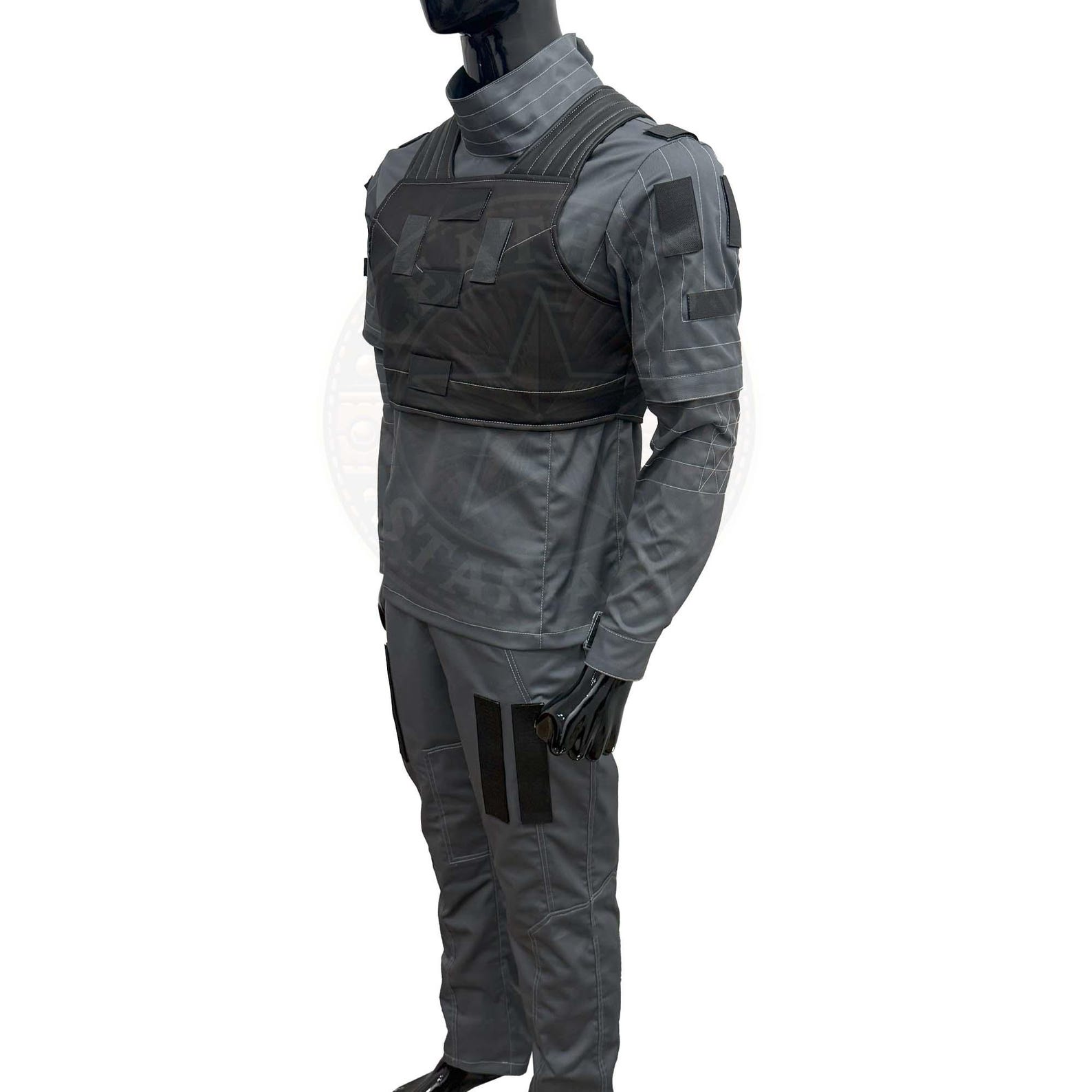 Handmade Gray Flight Suit & Black Flak Vest: Bounty Hunter Cosplay ...