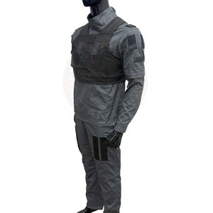 Handmade Gray Flight Suit & Black Flak Vest: Bounty Hunter Cosplay ...