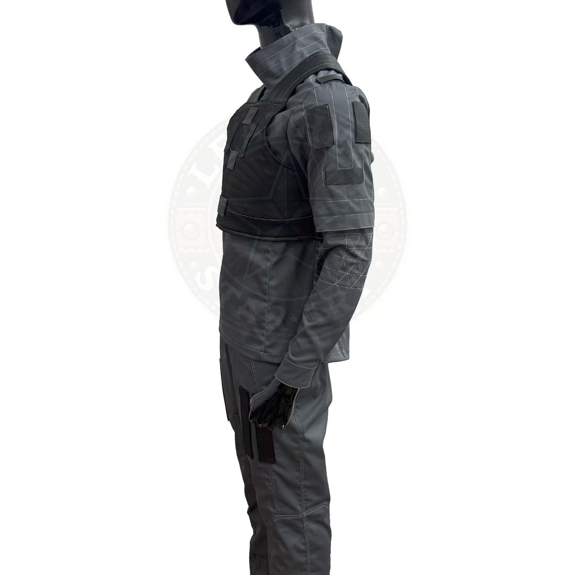 Handmade Gray Flight Suit & Black Flak Vest: Bounty Hunter Cosplay ...
