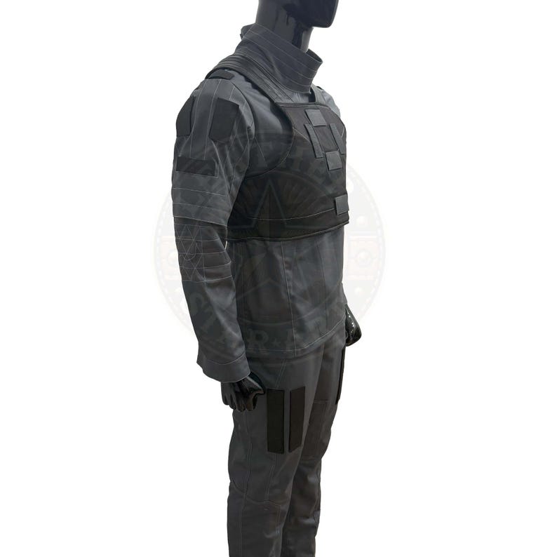 Handmade Gray Flight Suit & Black Flak Vest: Bounty Hunter Cosplay ...