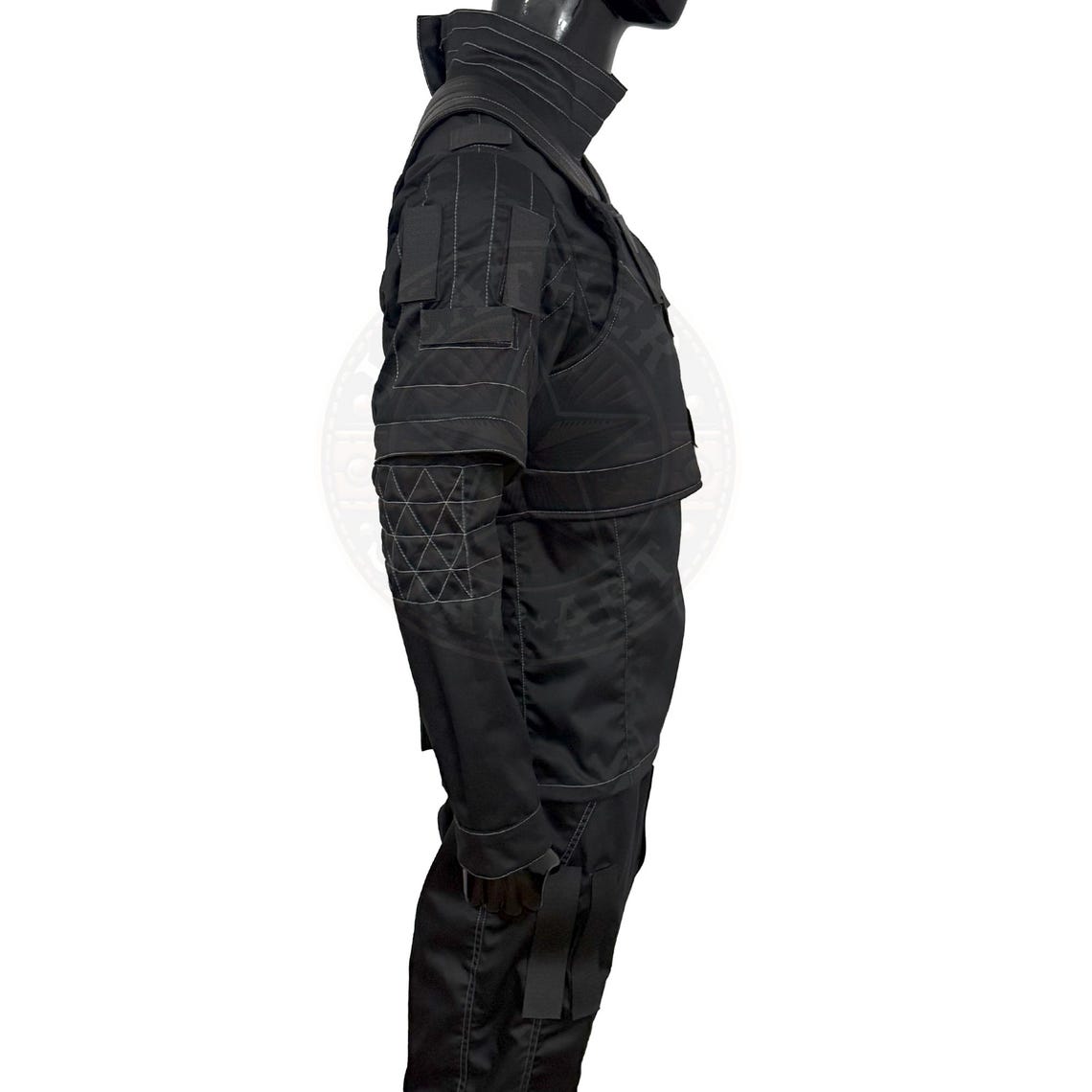 Black Flight Suit and Flak Vest Bounty Hunter Cosplay Costume 3 Piece ...