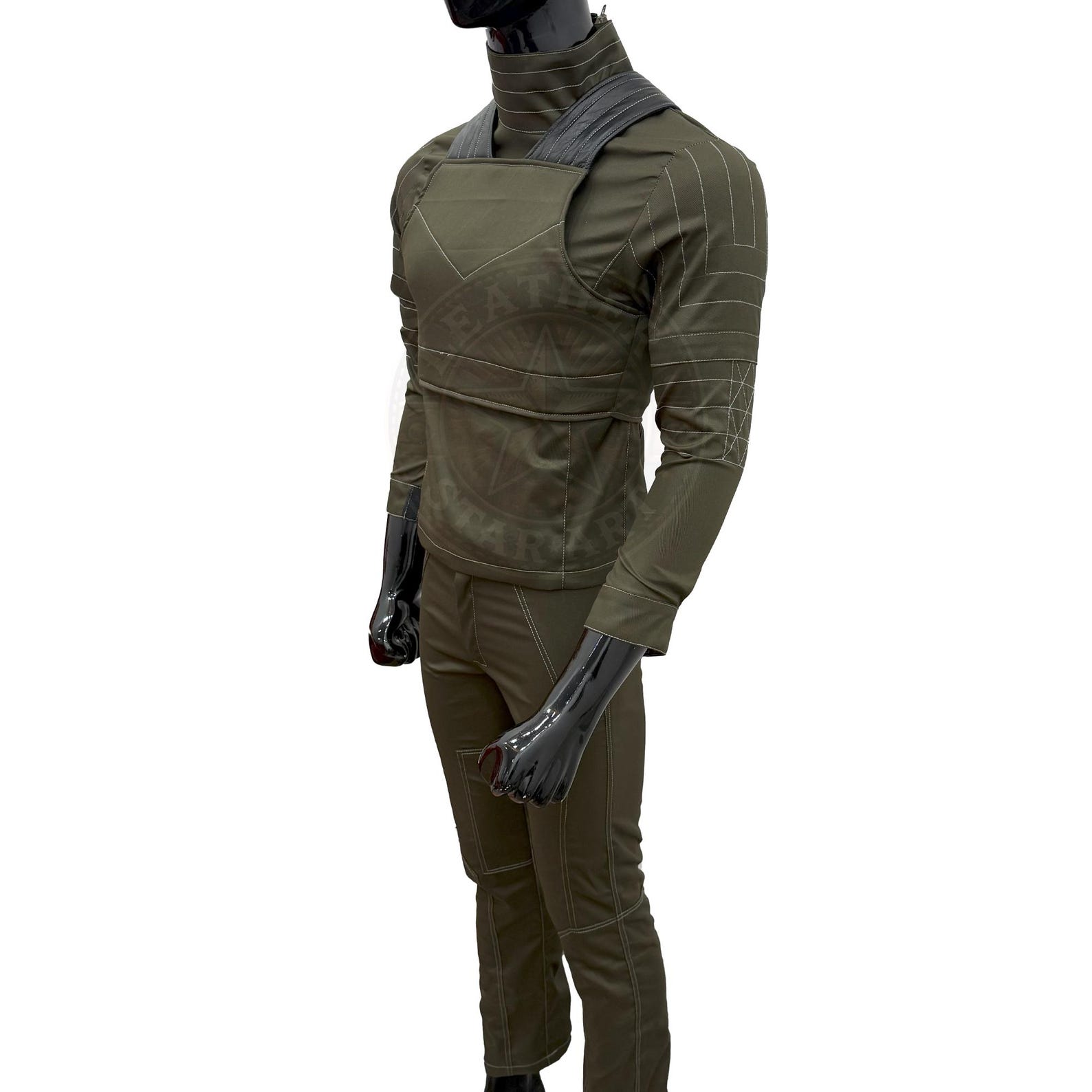 Dark Olive Green Flight Suit and Flak Vest – Bounty Hunter Cosplay ...