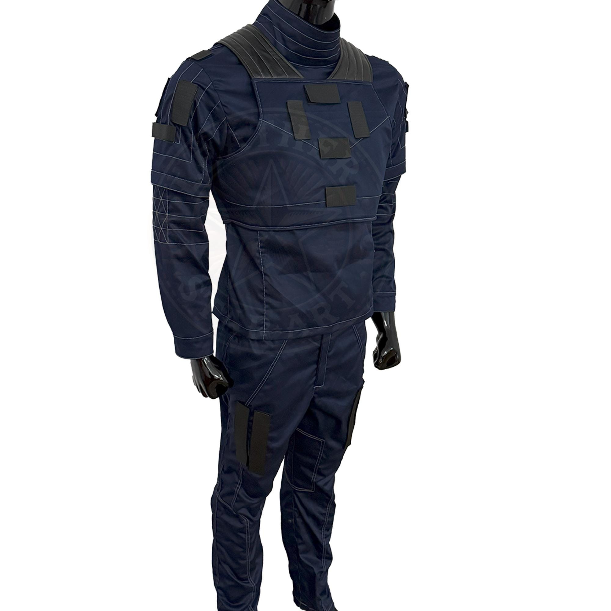Navy Blue Cosplay Flight Suit – Custom Sci-fi Bounty Hunter Costume ...