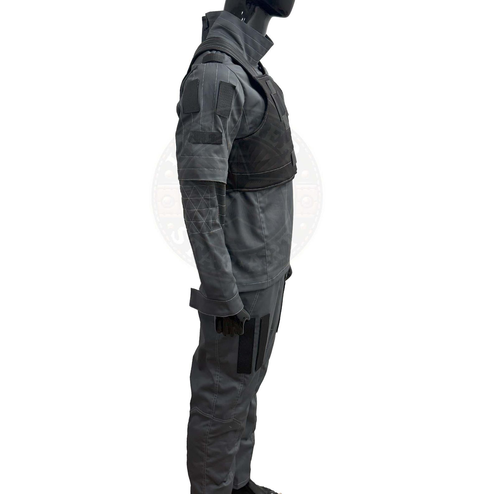 Handmade Gray Flight Suit & Black Flak Vest: Bounty Hunter Cosplay ...