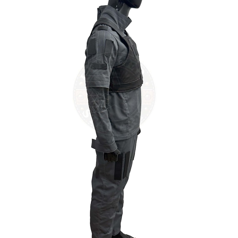 Handmade Gray Flight Suit & Black Flak Vest: Bounty Hunter Cosplay ...