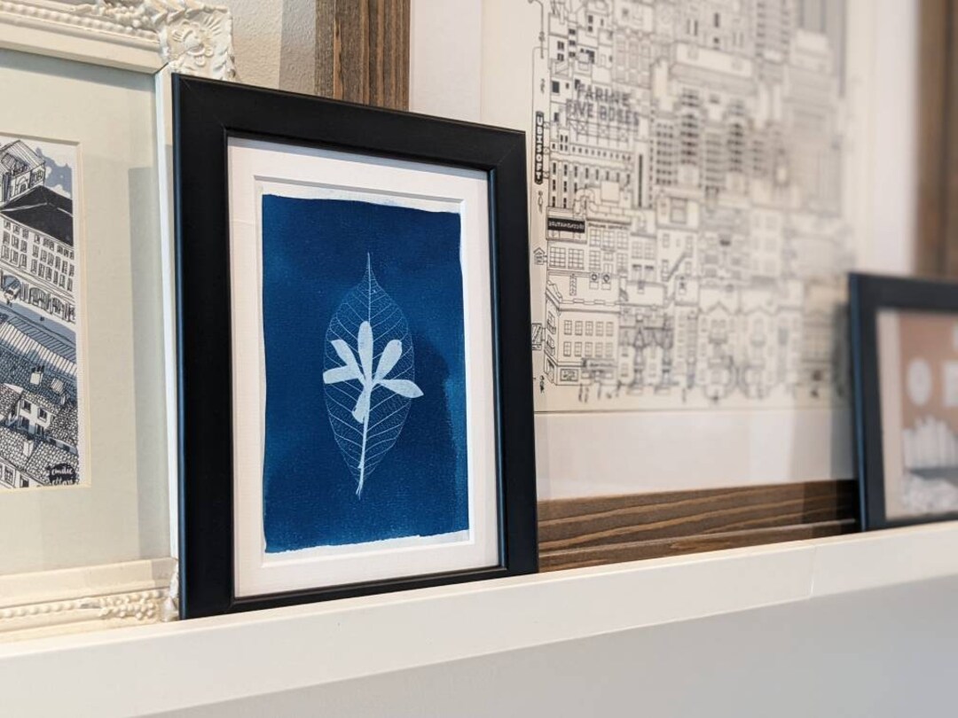 Original Mini Crocus Vegetable Cyanotype in A6 Format - Etsy