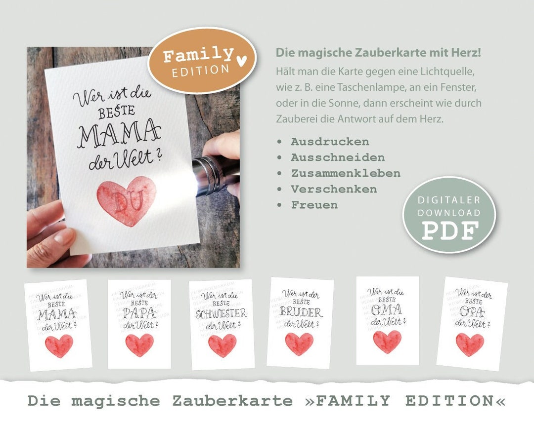 Templates magic Card Family Edition - Etsy