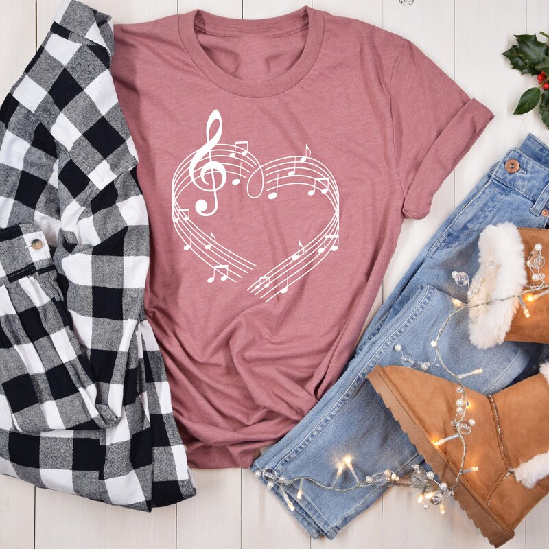 Music Note Heart - Etsy